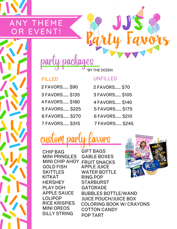 Party Package – JJsPartyFavors