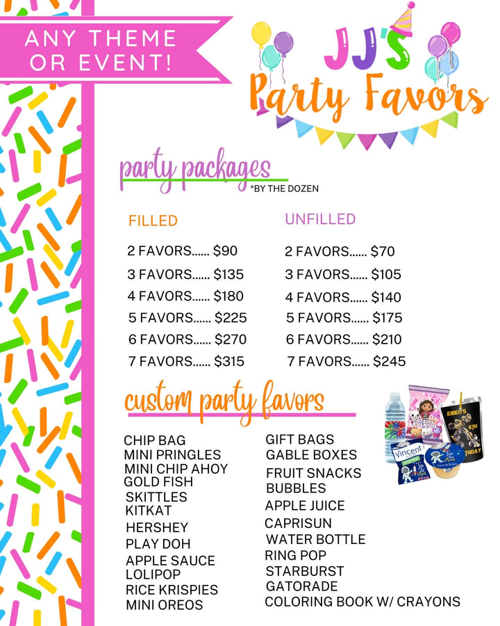 Custom Party Favors – JJsPartyFavors